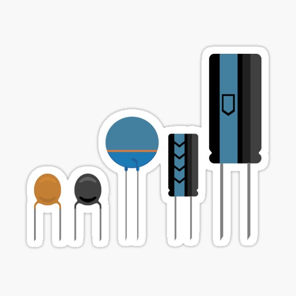 "Electronics Components, Capacitor, Resistor" Sticker for Sale by ...