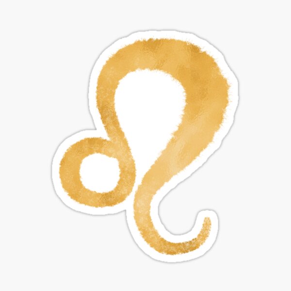 "Gold Leo Sign" Sticker by emicarter | Redbubble