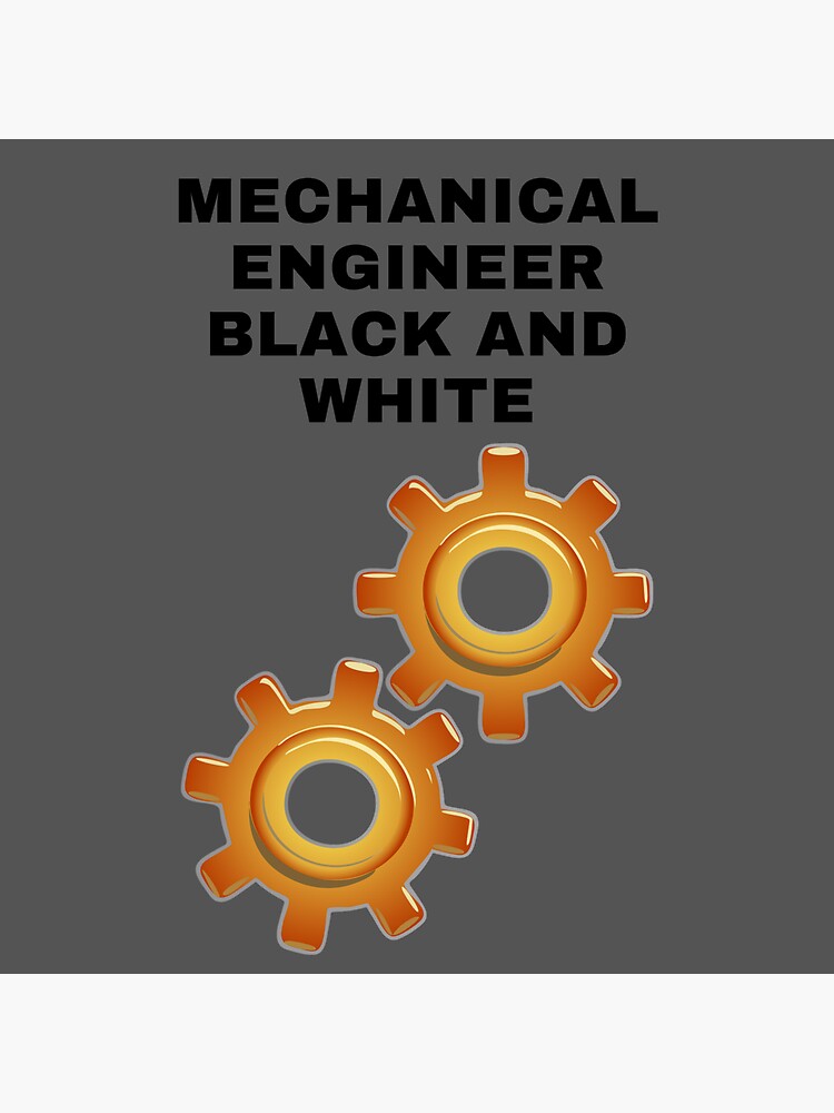 "Mechanical Engineer Black And White" Sticker for Sale by T-shirts10 ...