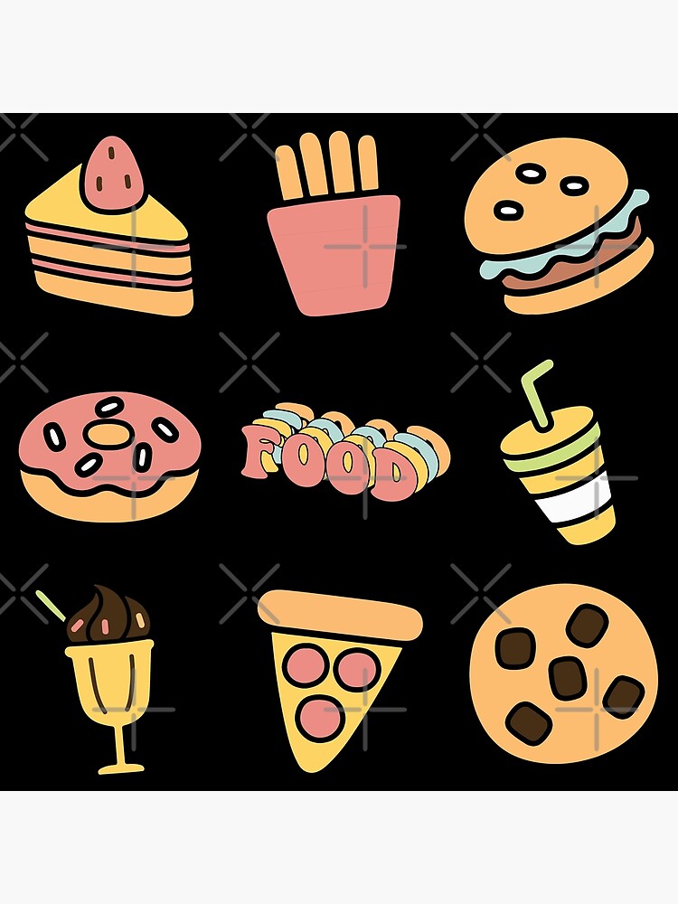 "Junk Food Doodle Pack / Cute Junk Food / Junk Food doodle / Doodle's ...