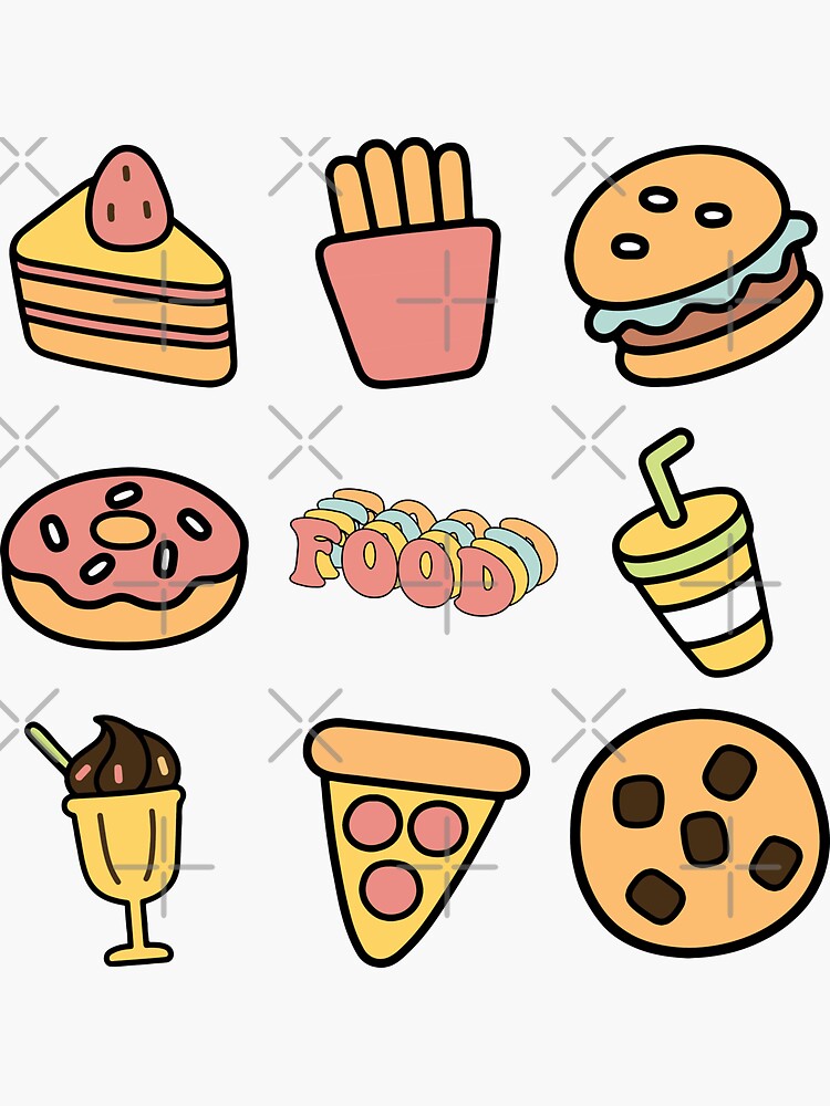 "Junk Food Doodle Pack / Cute Junk Food / Junk Food doodle / Doodle's ...
