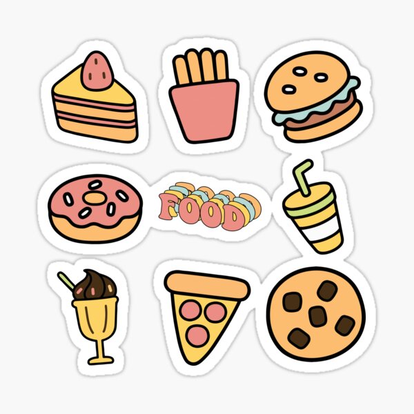 "Junk Food Doodle Pack / Cute Junk Food / Junk Food doodle / Doodle's ...