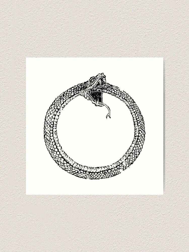 "Snake Eating Tail Eternal Recurrence Nietzsche Philosophy" Art Print ...