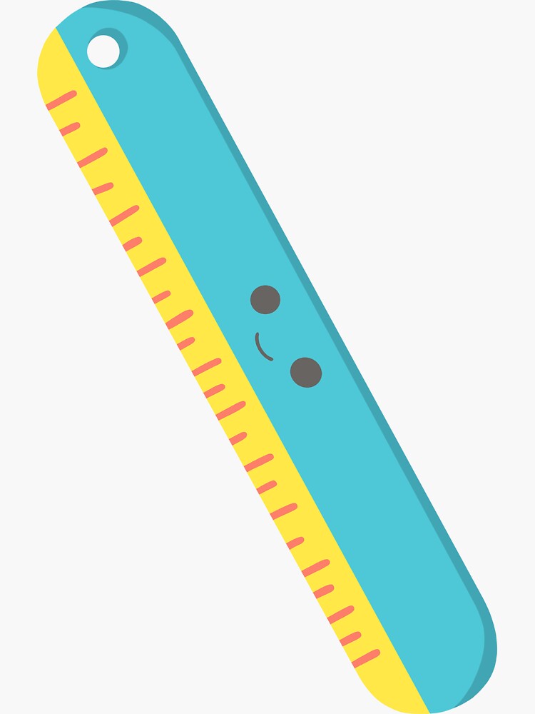 "Cute ruler for back-to-school" Sticker for Sale by cosmikcloud | Redbubble