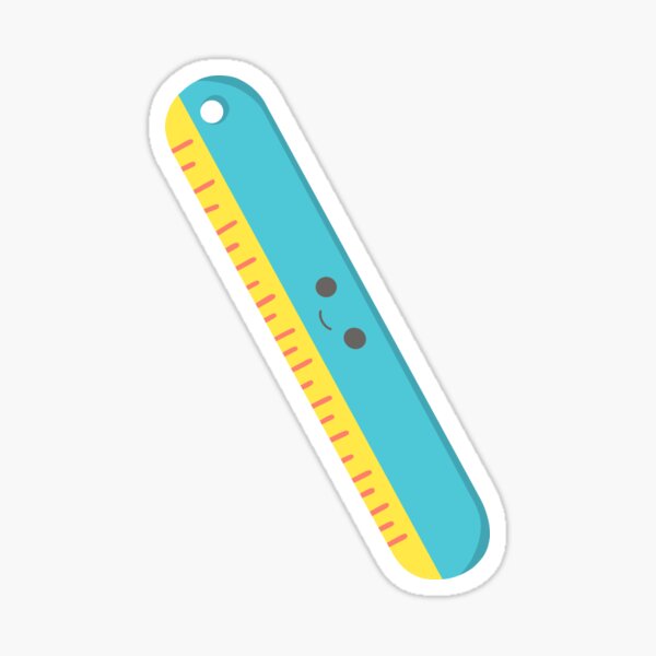 "Cute ruler for back-to-school" Sticker for Sale by cosmikcloud | Redbubble