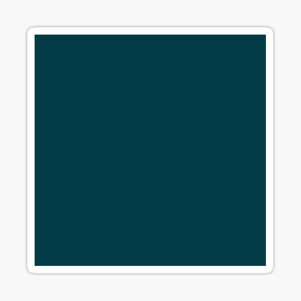 "Deep Aqua - Atlantic Water Color Palette Scheme Solid Color" Sticker ...