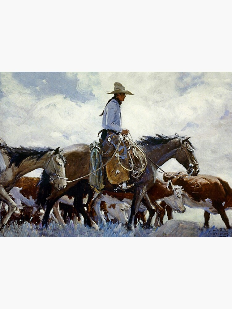 Watching Him Move” Western Art By WHD Koerner" Photographic Print for ...
