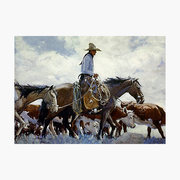 Watching Him Move” Western Art By WHD Koerner" Photographic Print for ...