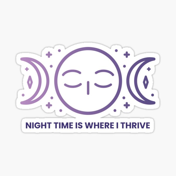 "Night Time thrive" Sticker for Sale by LightningCK | Redbubble