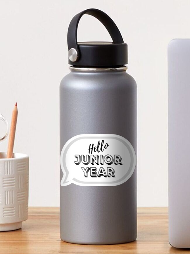 "Hello Junior Year" Sticker for Sale by DanaMClark | Redbubble