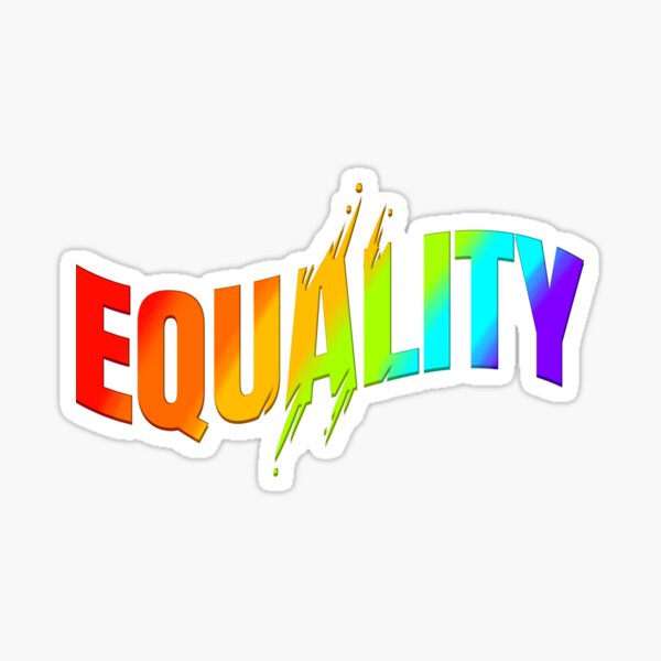 "Equality written in colorful letters LGBTQ" Sticker for Sale by ...