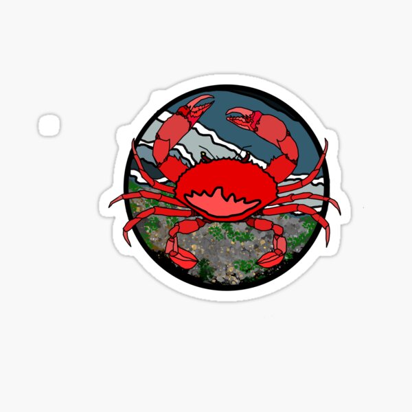 "Crab Sticker" Sticker by EliseKiszla | Redbubble