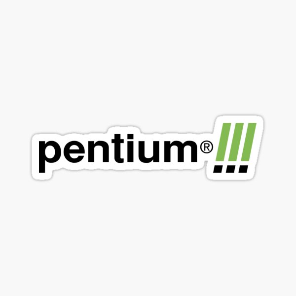 "Pentium III - classic design" Sticker for Sale by ACTUALVIOLENCE ...