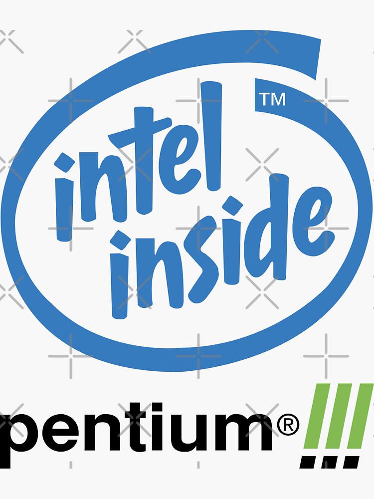"Intel Inside - pentium III" Sticker for Sale by ACTUALVIOLENCE | Redbubble