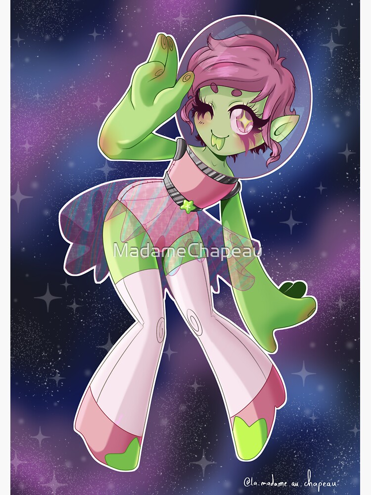 "Alien gal" Sticker for Sale by MadameChapeau | Redbubble