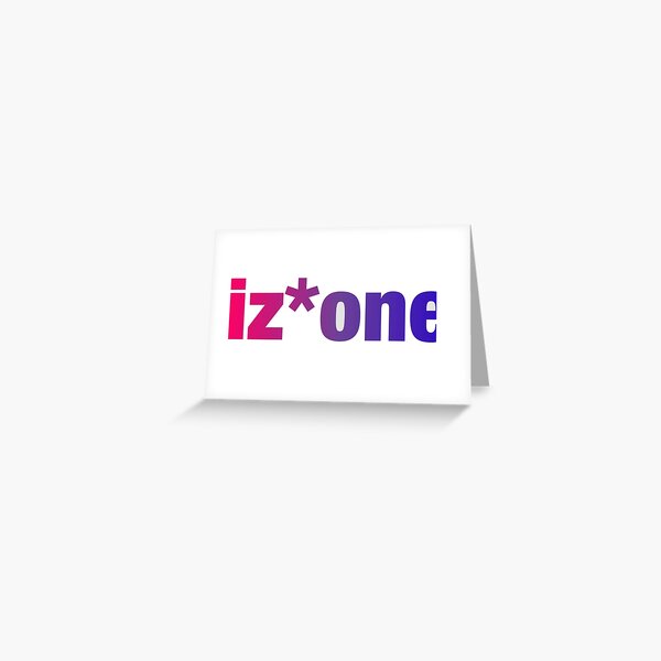 "izone bisexual transparent gradient name logo" Greeting Card for Sale ...