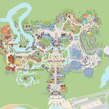 "Magical Kingdom Park Map" Photographic Print for Sale by Janie-O ...