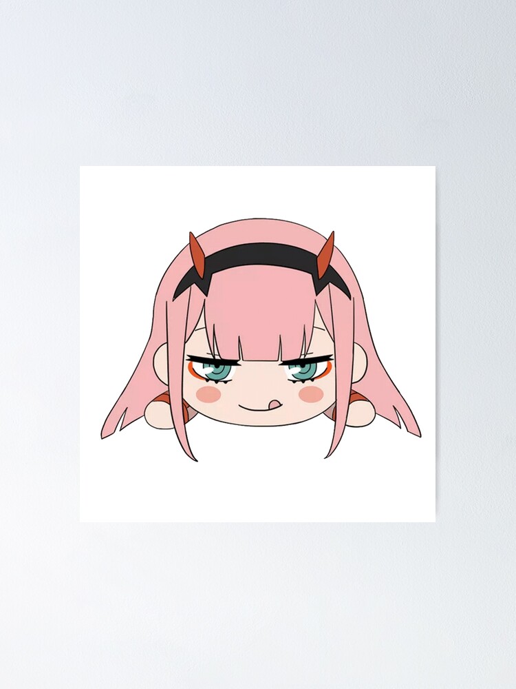 "Zero Two Cartoon" Poster for Sale by Jeffee | Redbubble