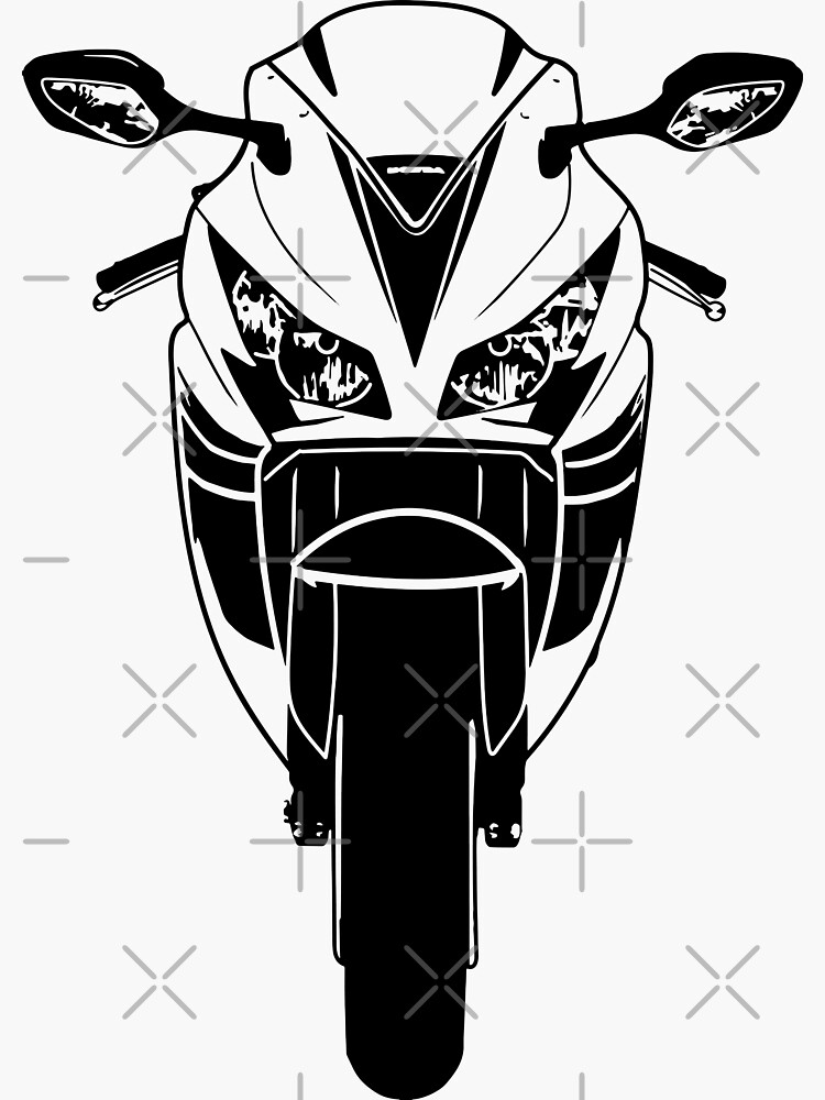 "Illustration Drawing Of 2015 Honda CBR Fireblade Motorbike" Sticker ...