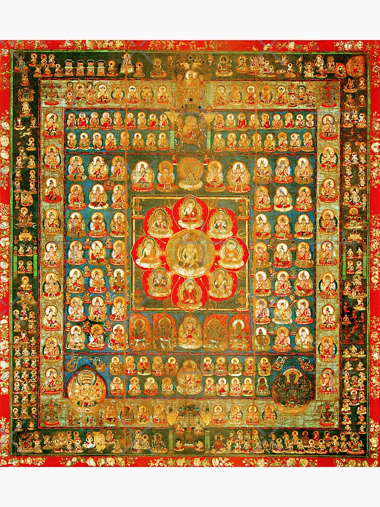 "Buddhist Mandala 63 Womb Realm" Sticker for Sale by GuyBlank | Redbubble