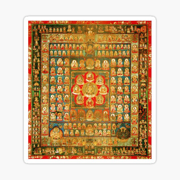 "Buddhist Mandala 63 Womb Realm" Sticker for Sale by GuyBlank | Redbubble