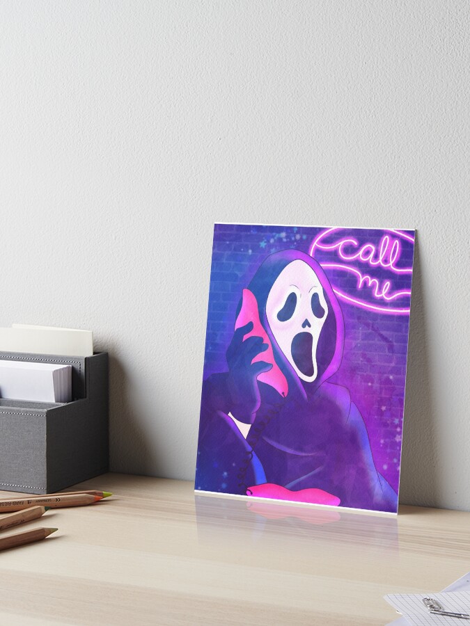 "Neon Ghostface" Art Board Print for Sale by toby-senpai | Redbubble