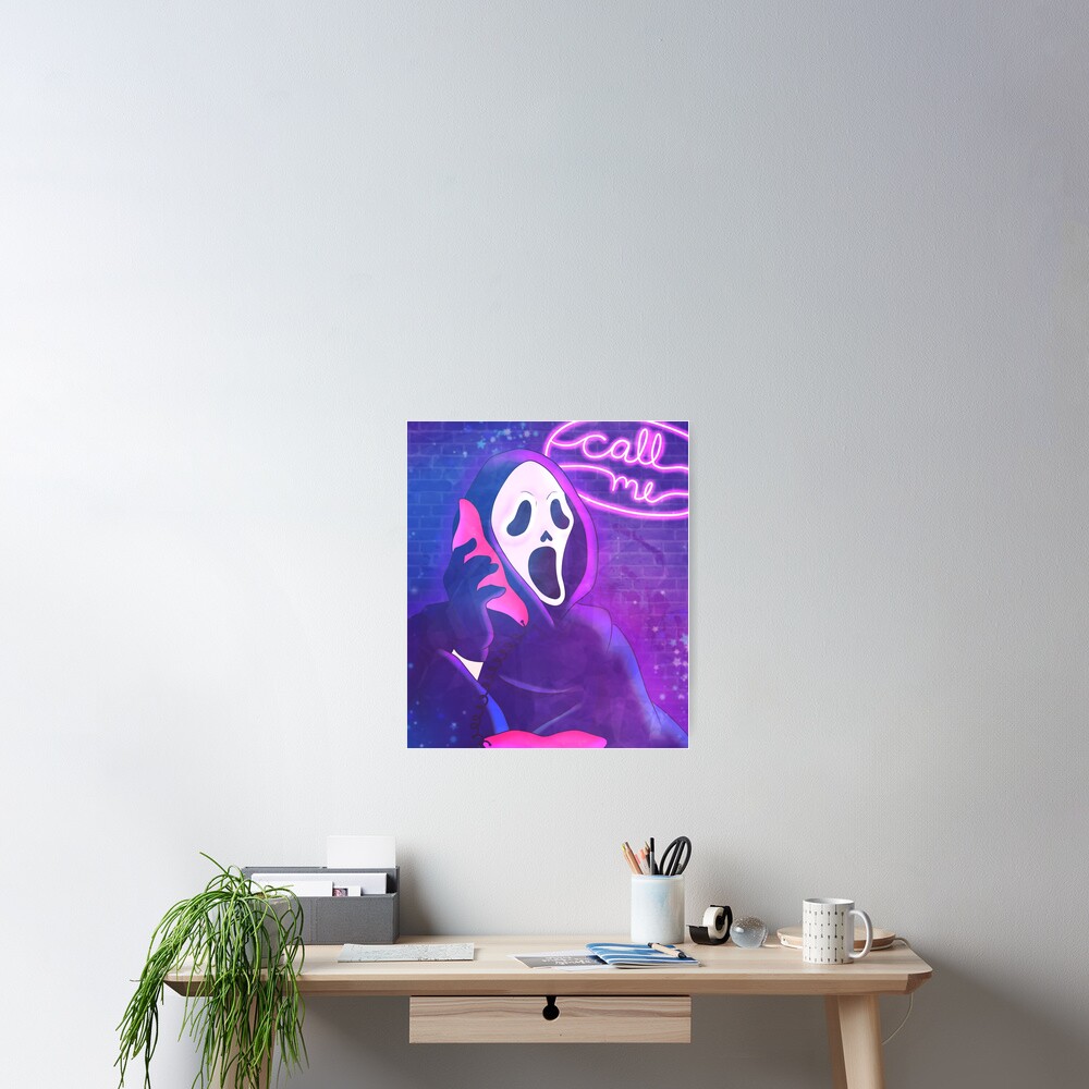 "Neon Ghostface" Poster for Sale by toby-senpai | Redbubble