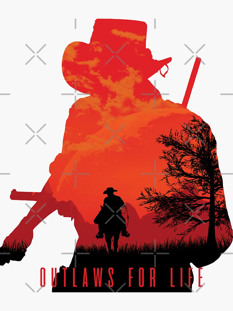 "Outlaws for life" Sticker by BenBou | Redbubble