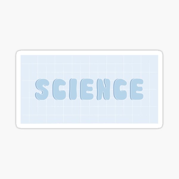 "Blue Science School Subject Sticker - Aesthetic School Supplies ...