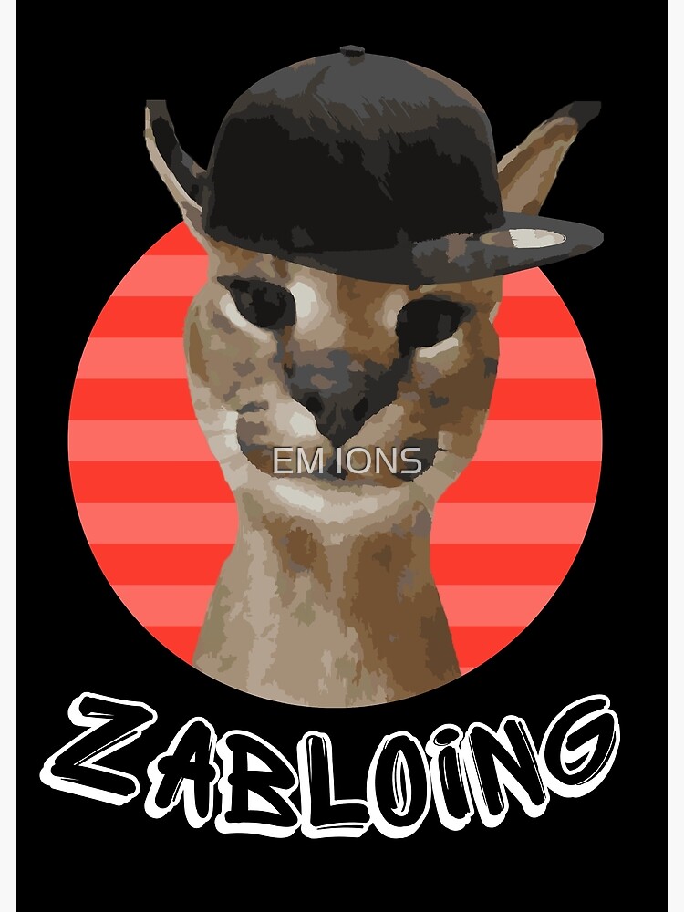 Póster «Zabloing Big Floppa Caracal - Negro» de tbh20 | Redbubble