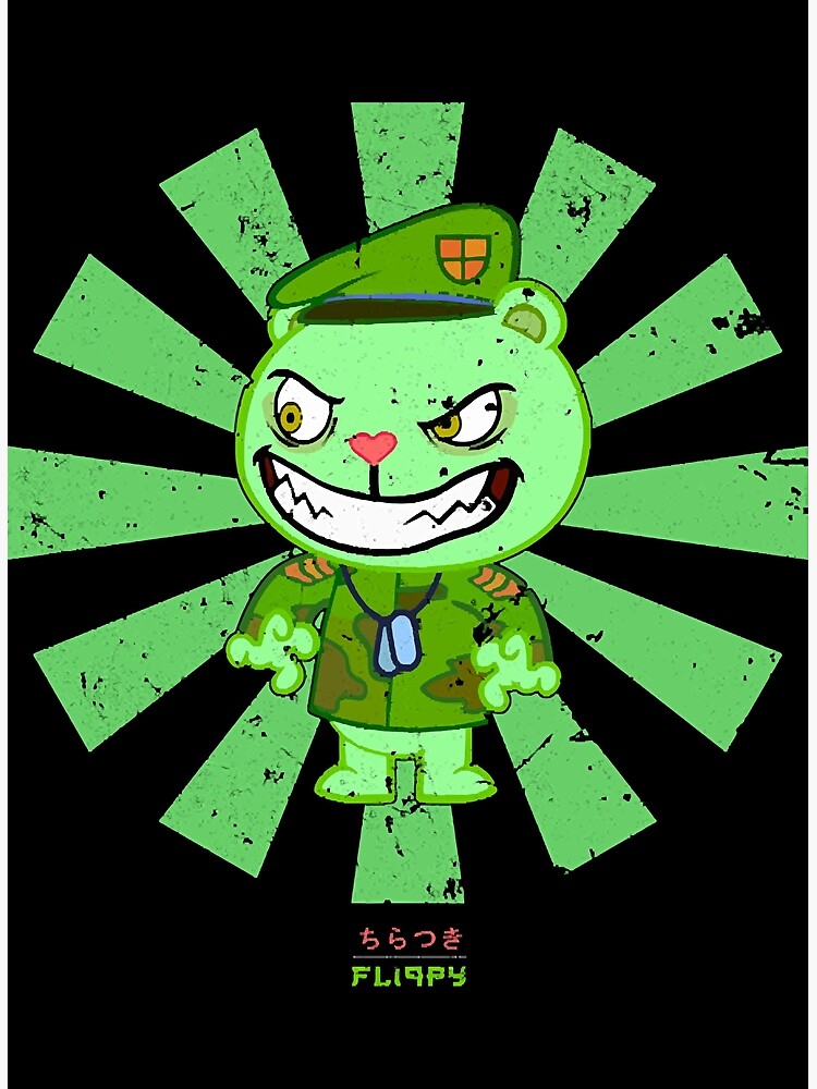 "Fliqpy Retro Japanese Flippy Happy Tree Friends " Art Print for Sale by LawlerSola | Redbubble