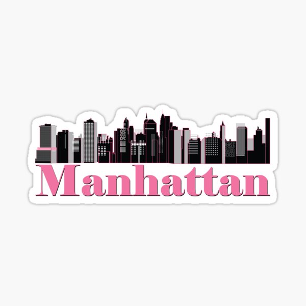 "New York City Skyline - Manhattan" Sticker for Sale by Sago-Design ...