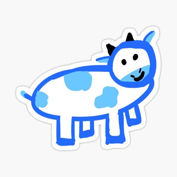 "Blueberry Cow" Sticker by reichardts | Redbubble