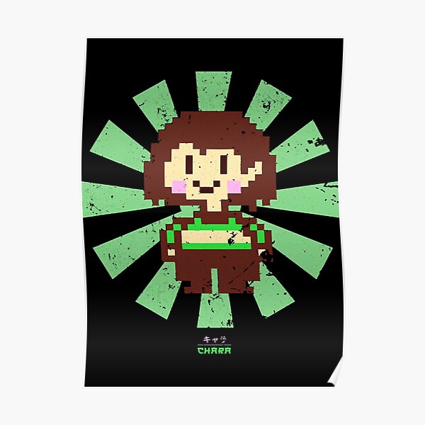 "Chara Retro Japanese Undertale " Poster for Sale by LawlerSola | Redbubble