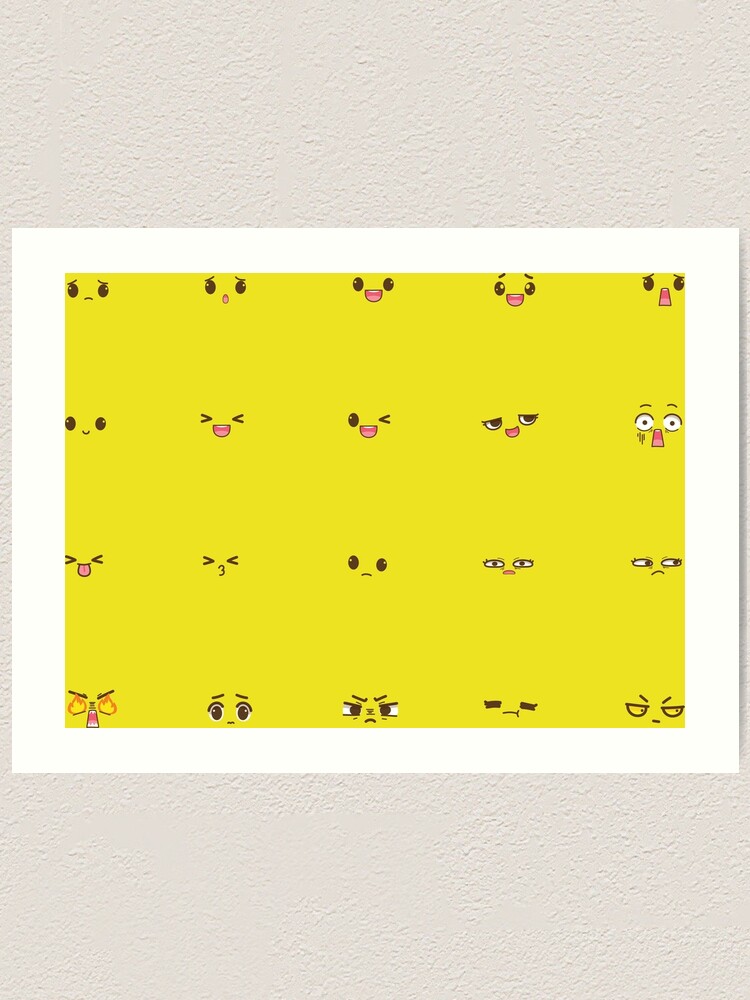 "Funny ascii Emoji pack" Art Print by TrexStudio | Redbubble