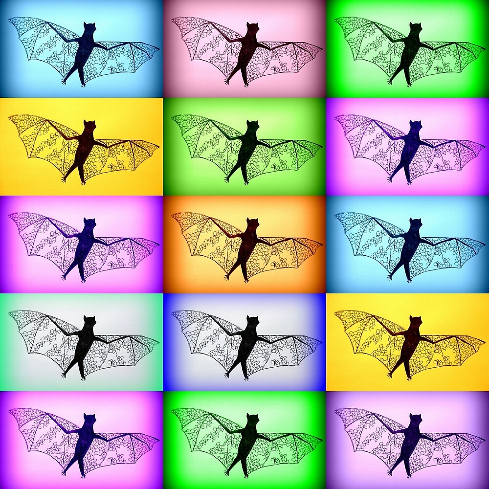 "Rainbow bats" by cathyjacobs | Redbubble