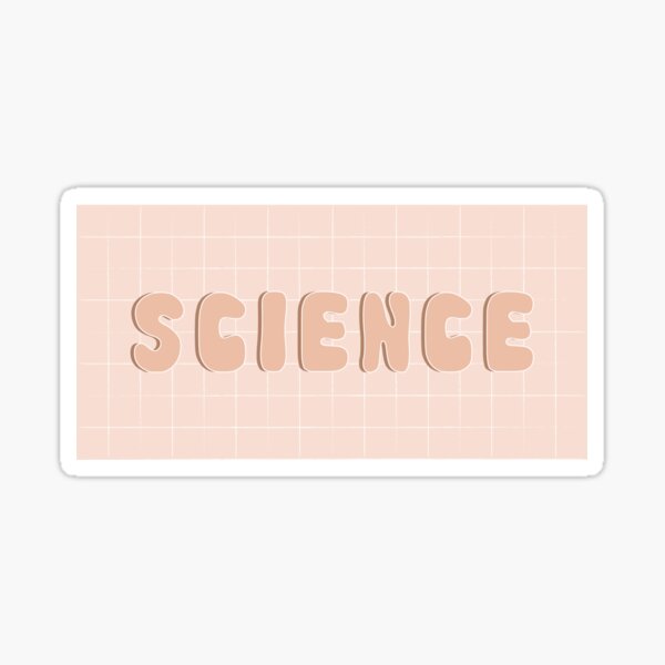 "Brown Science School Subject Sticker - Aesthetic School Supplies ...