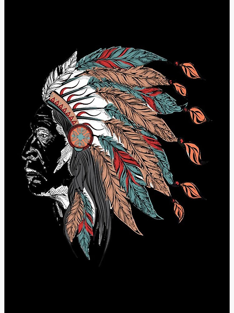 Native American Indian Man Drawing