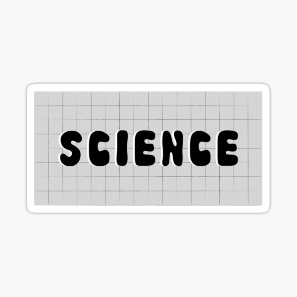 "Black Science School Subject Sticker - Aesthetic School Supplies ...