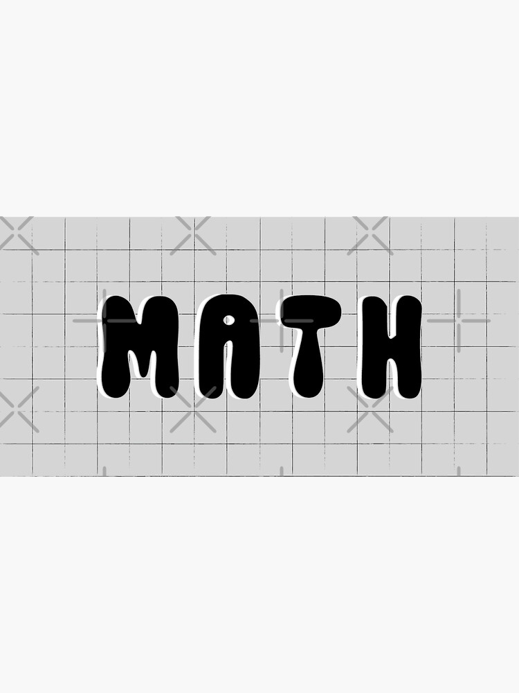 "Black Math School Subject Sticker - Aesthetic School Supplies" Sticker ...