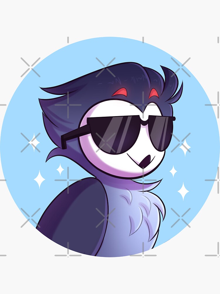 "Owl Stolas sunglasses 2 " Sticker for Sale by Norithelord | Redbubble