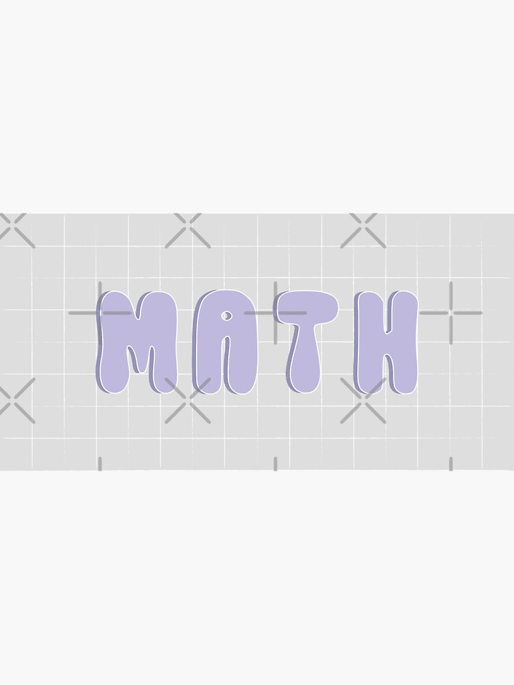 "Purple Math School Subject Sticker - Aesthetic School Supplies ...