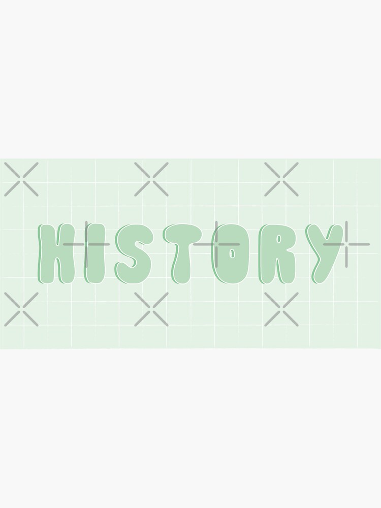 "Green History School Subject Sticker - Aesthetic School Supplies ...