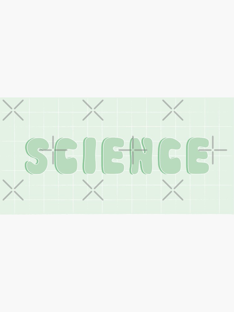 "Green Science School Subject Sticker - Aesthetic School Supplies ...