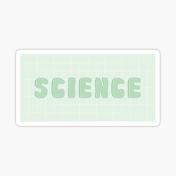 "Green Science School Subject Sticker - Aesthetic School Supplies ...