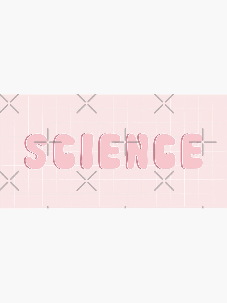 "Pink Science School Subject Sticker - Aesthetic School Supplies ...