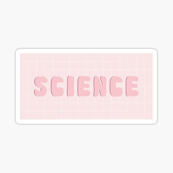 "Pink Science School Subject Sticker - Aesthetic School Supplies ...