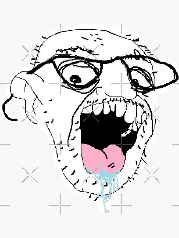 "Soyjack coomer wojak" Sticker for Sale by LevonSan | Redbubble