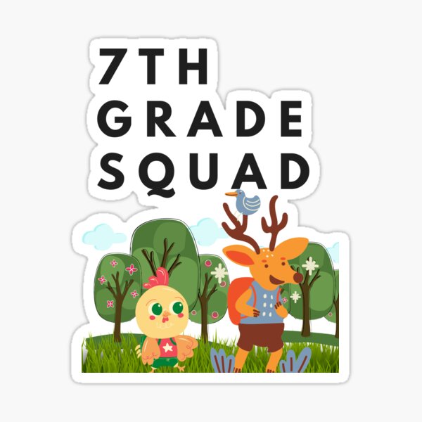 "Seventh Grade Squad" Sticker for Sale by Koko-d-creative | Redbubble