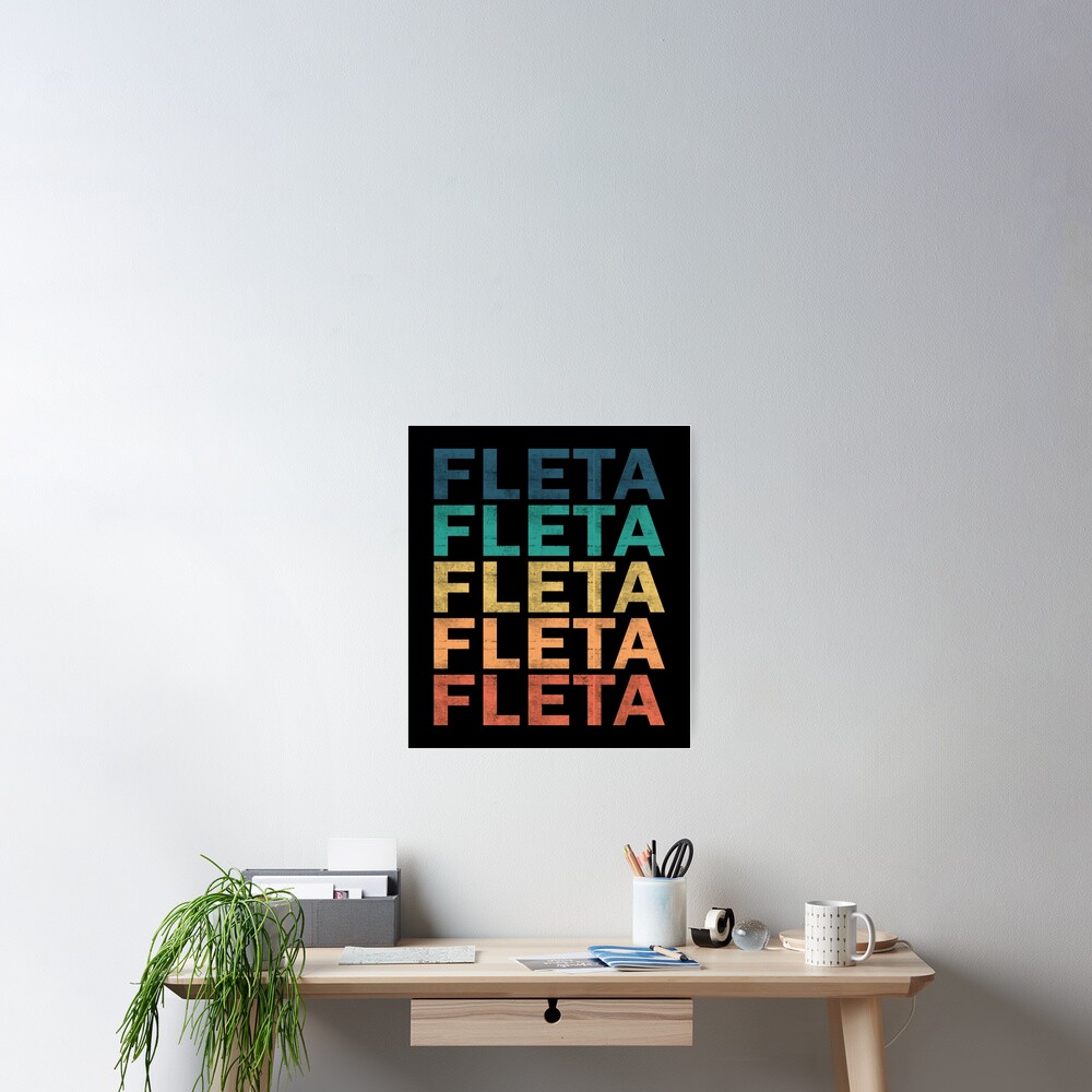 Póster «Camiseta con nombre de Fleta - Fleta Vintage Retro Camiseta con ...